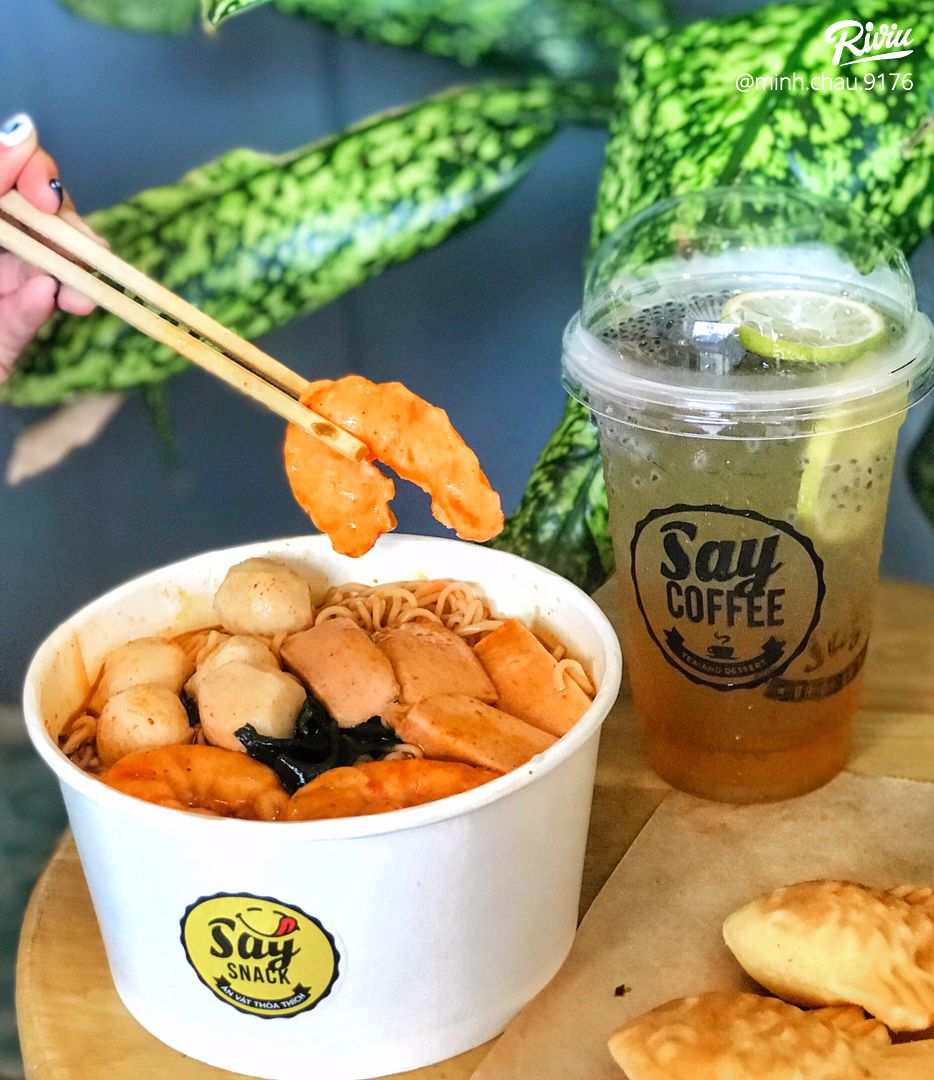 Say Coffee 24H Mua 1 Được quá trời đồ ăn vặt - Bánh Cá đậu đỏ cùng Mì ...