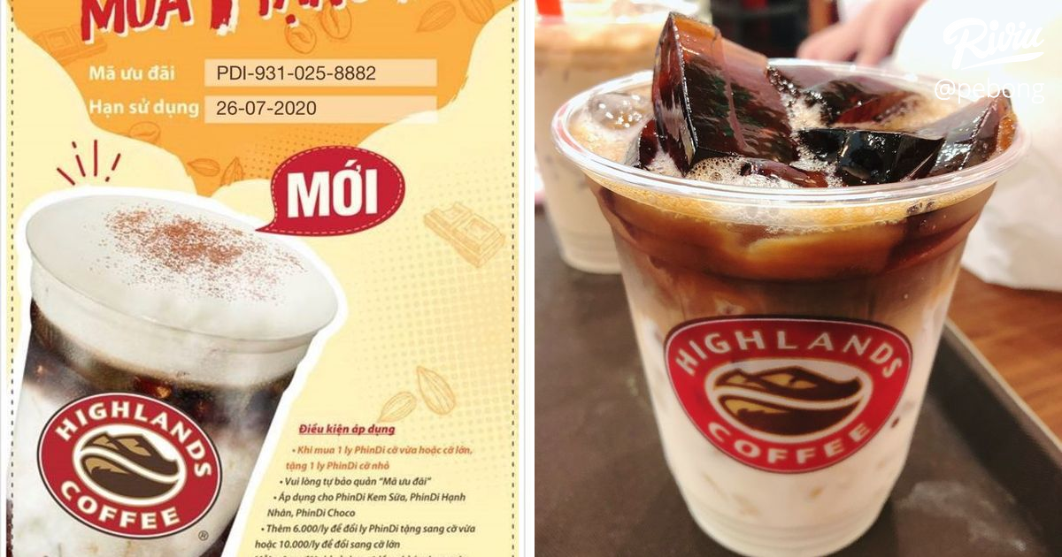 Phindi kem sữa về Highlands Coffee - Trung Mỹ Tây | riviu.vn