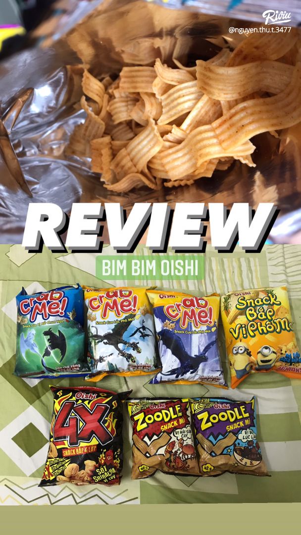 Review bim bim Oishi | riviu.vn