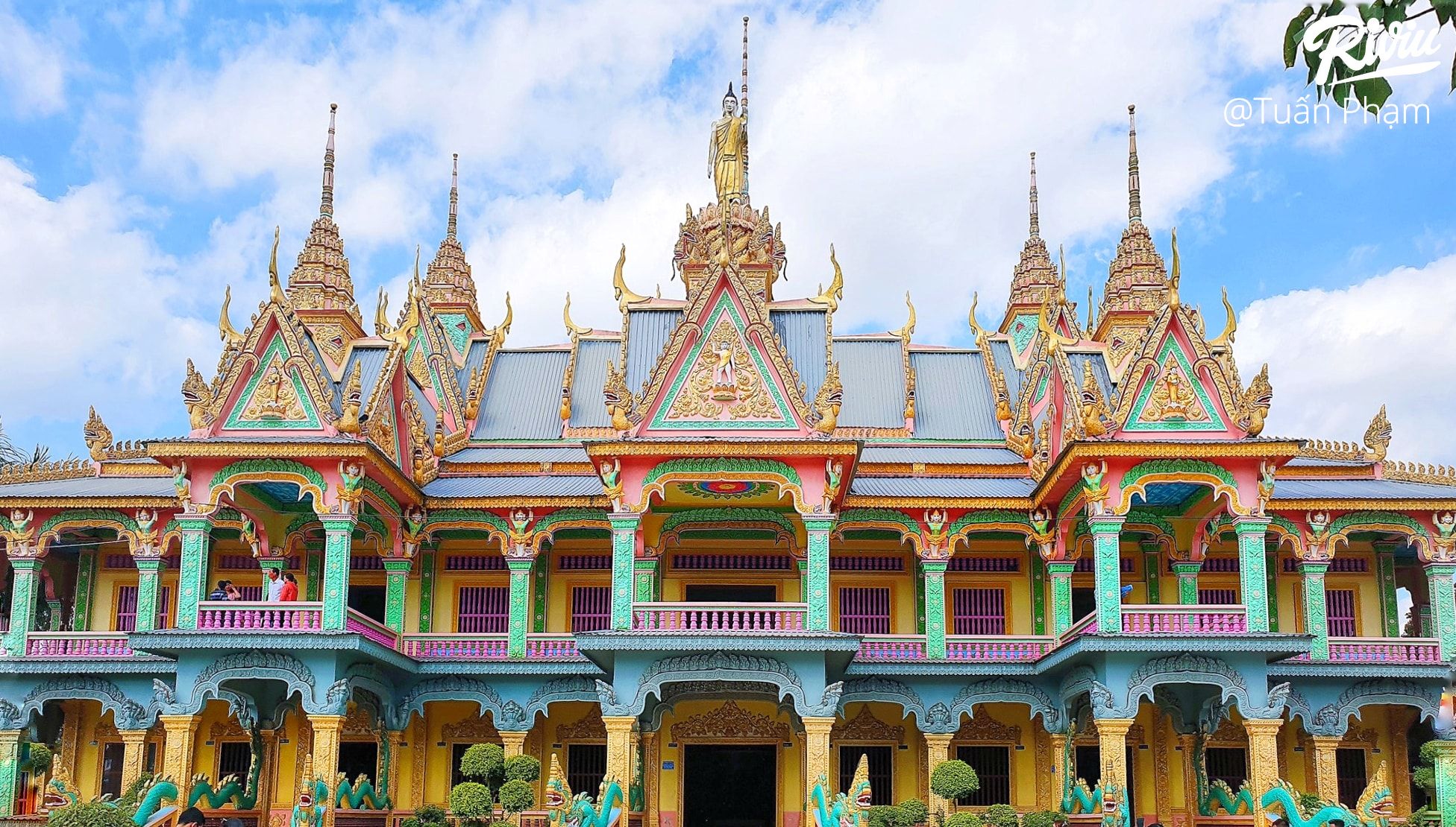 Chùa Chén Kiểu Quốc lộ 1A, Xã Đại Tâm, Huyện Mỹ Xuyên, Sóc Trăng | riviu.vn