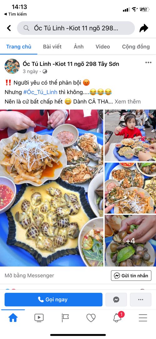 Ốc Tú Linh Ngõ 298 Tây Sơn, Phường Ngã Tư Sở, Quận Đống Đa, Hà Nội ...