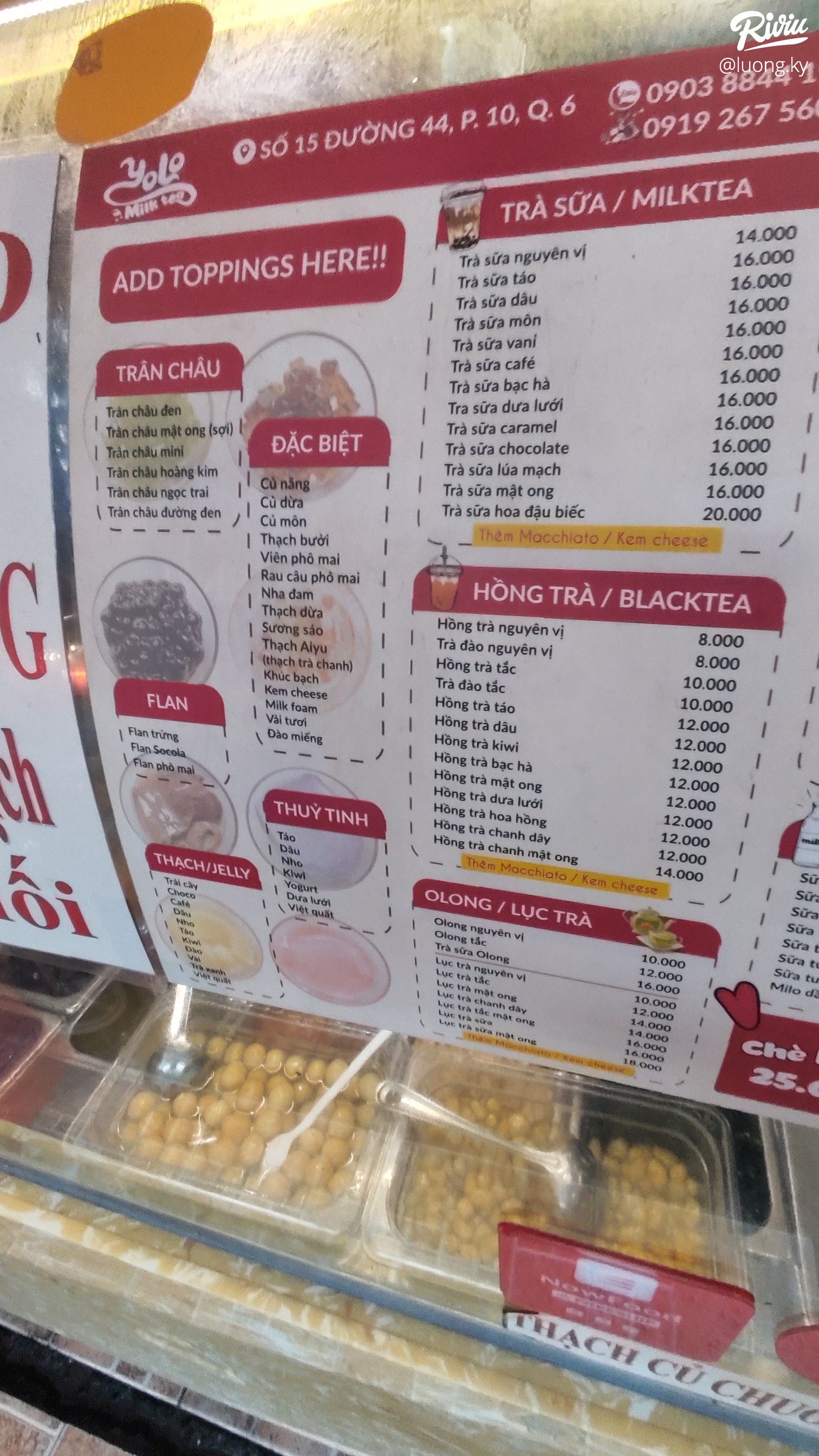 Yolo Milk Tea Bình Phú Q6 số 15, đường 44 ,p10, q6 | riviu.vn